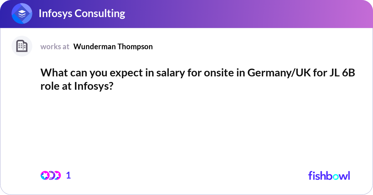 What can you expect in salary for onsite in German... | Fishbowl