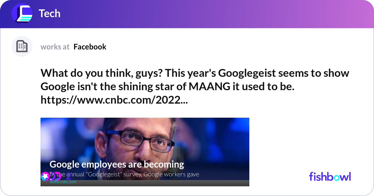 What do you think, guys? This year's Googlegeist s... | Fishbowl