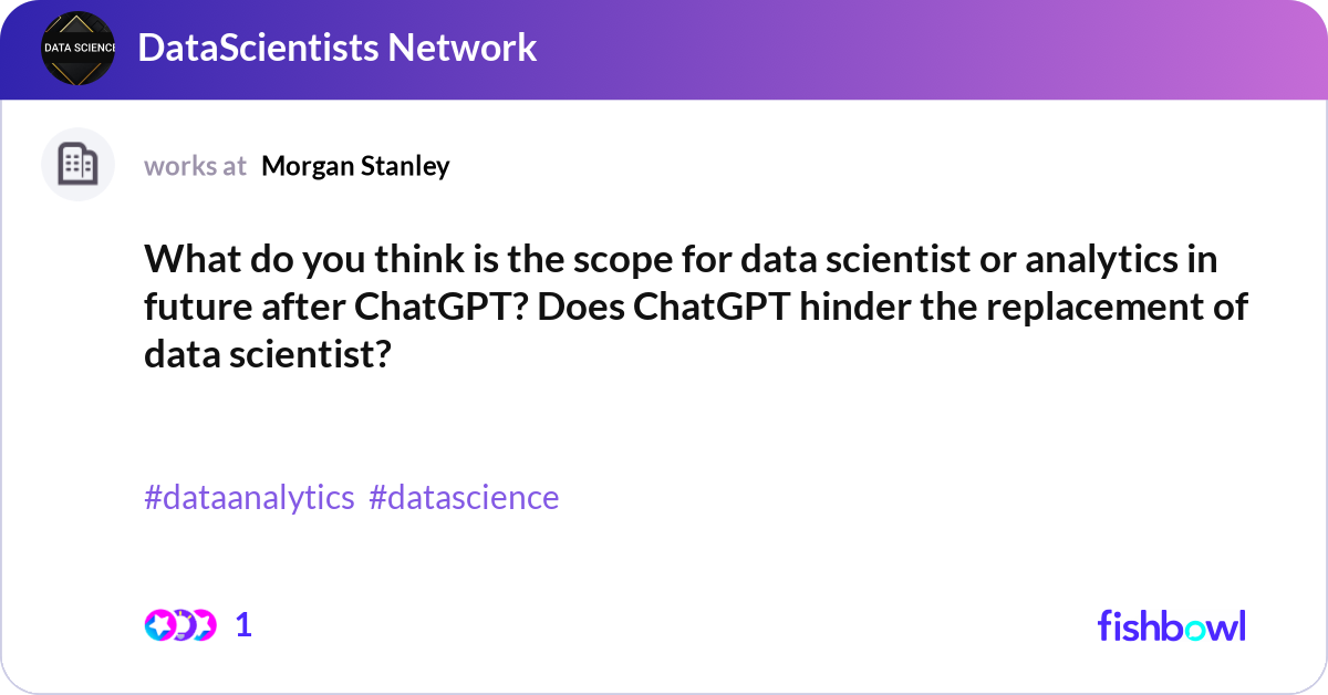What do you think is the scope for data scientist ... | Fishbowl