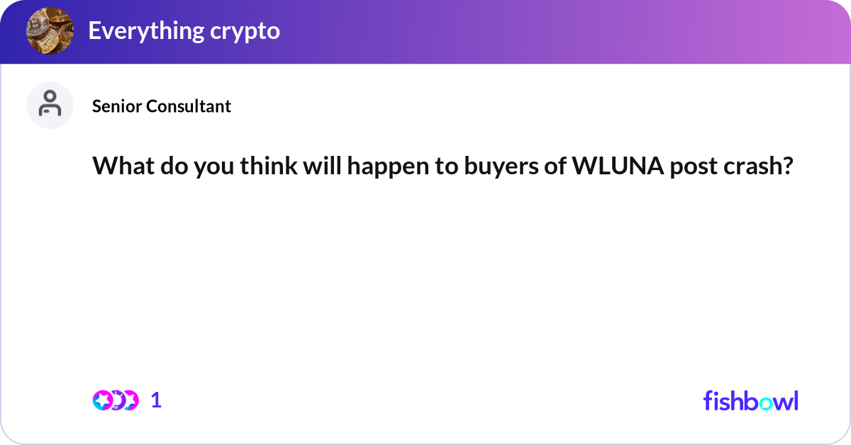 What do you think will happen to buyers of WLUNA p... | Fishbowl