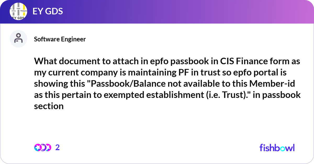 What document to attach in epfo passbook in CIS Fi... | Fishbowl