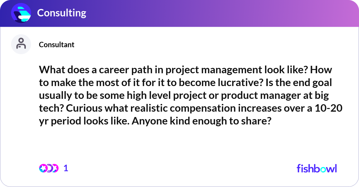 What does a career path in project management look... | Fishbowl