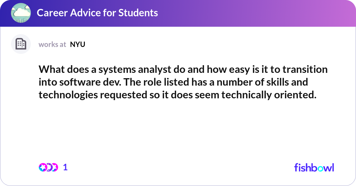 What does a systems analyst do and how easy is it ... | Fishbowl
