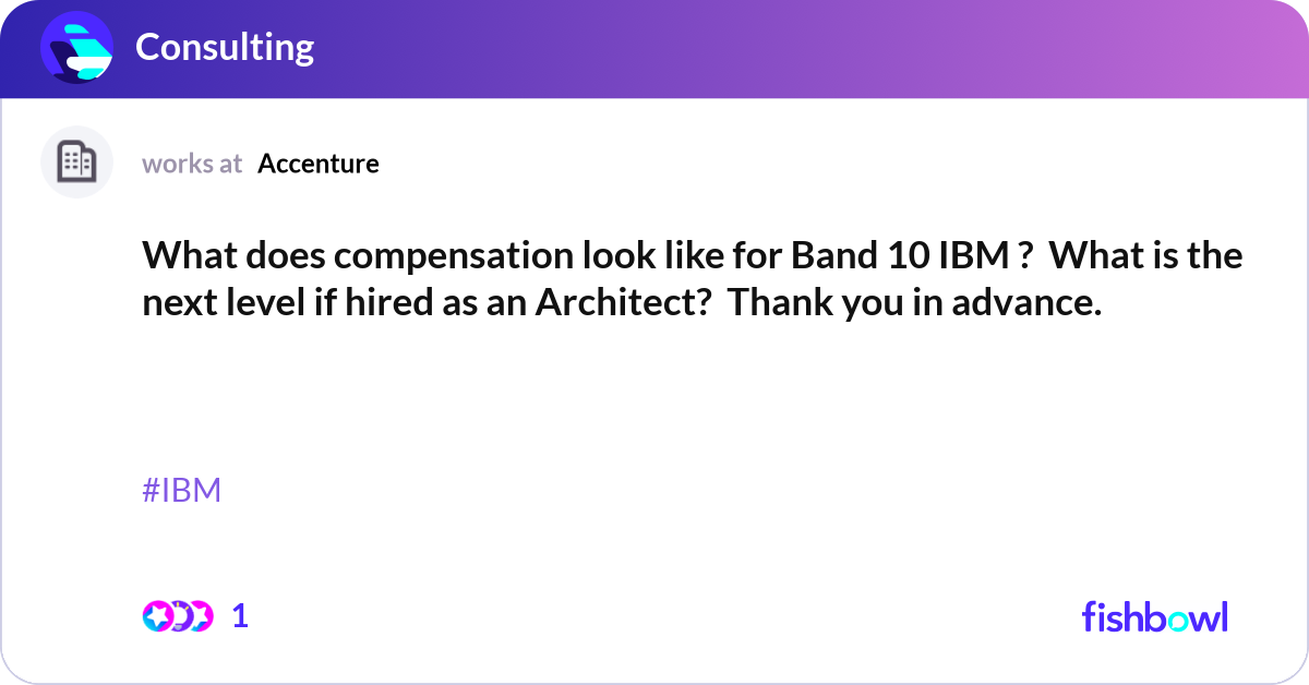 What does compensation look like for Band 10 IBM ?... | Fishbowl