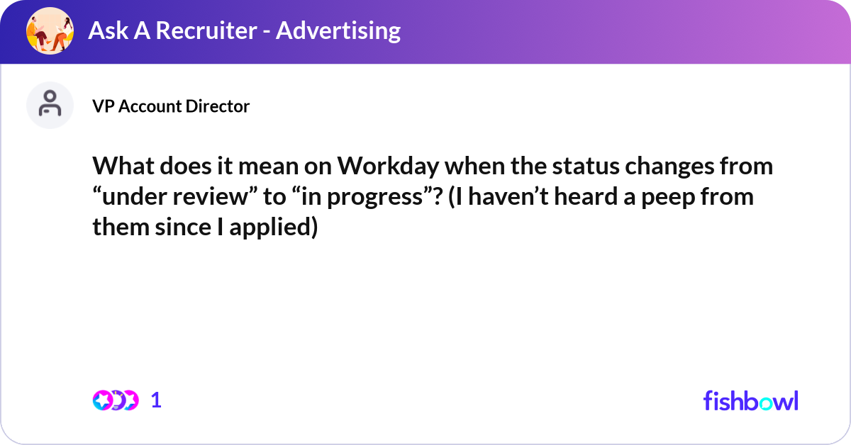What does it mean on Workday when the status chang... | Fishbowl
