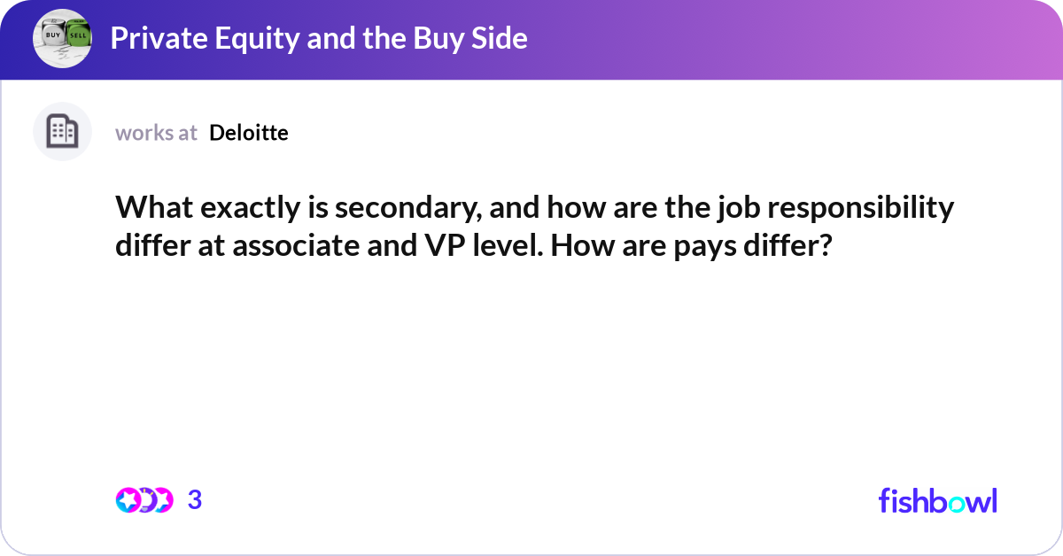 What exactly is secondary, and how are the job res... | Fishbowl