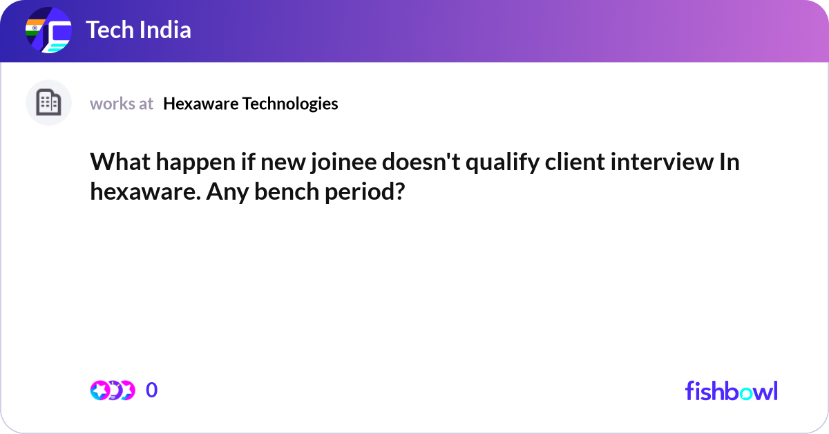 What happen if new joinee doesn't qualify client i... | Fishbowl