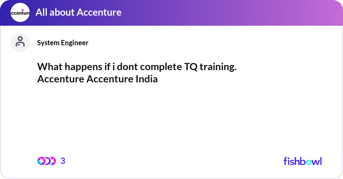 What happens if i dont complete TQ training. Acce... | Fishbowl