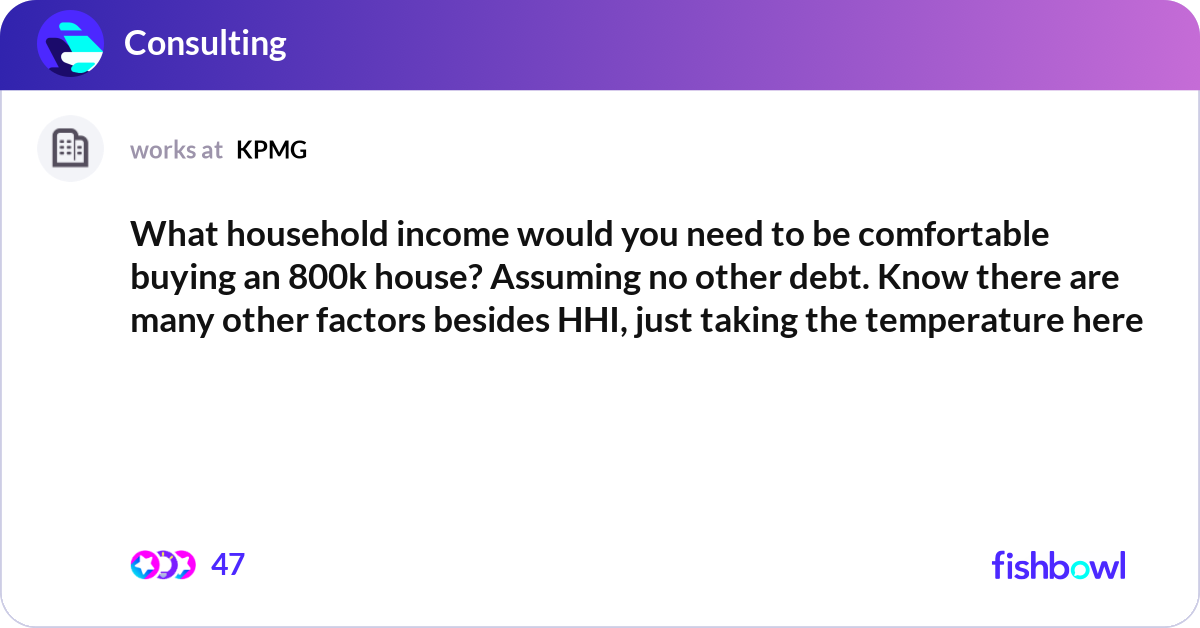 What household income would you need to be comfort... | Fishbowl
