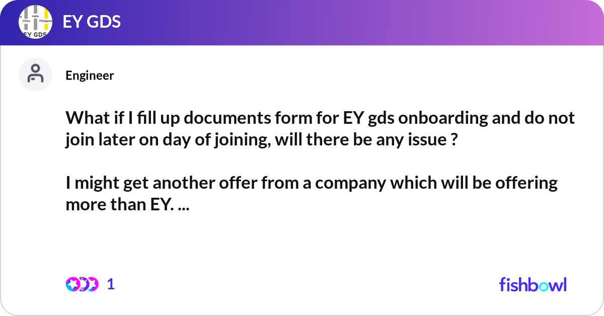 What if I fill up documents form for EY gds onboar... | Fishbowl