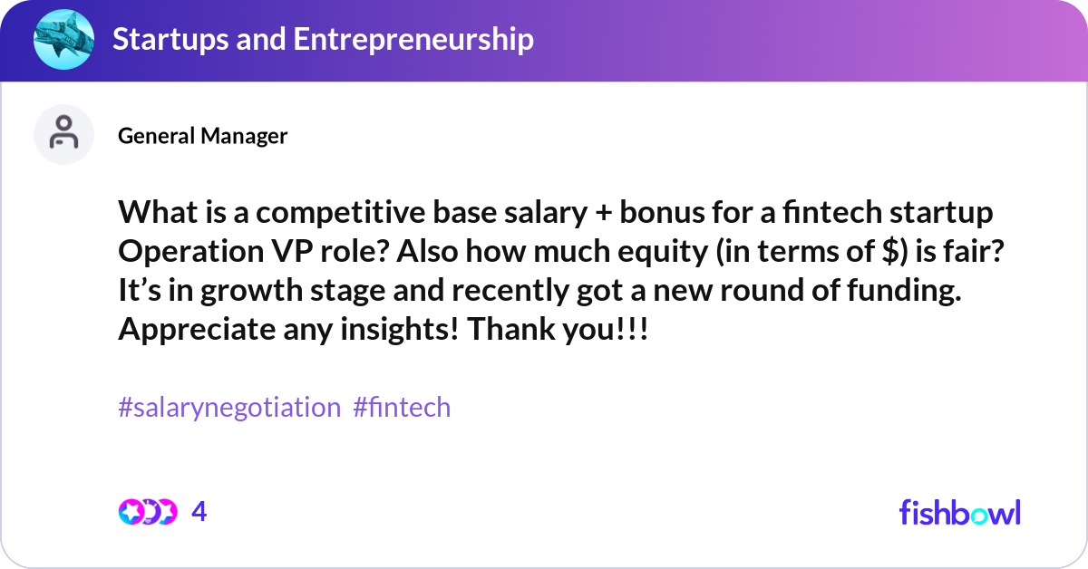 What is a competitive base salary + bonus for a fi... | Fishbowl
