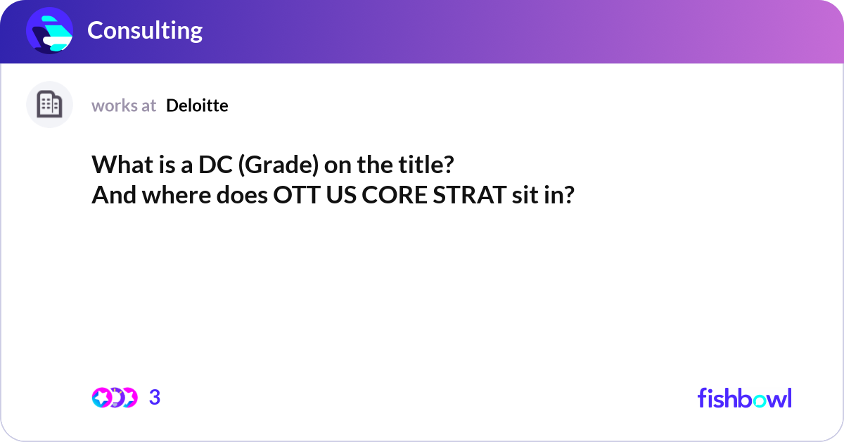 What is a DC (Grade) on the title? And where does ... | Fishbowl