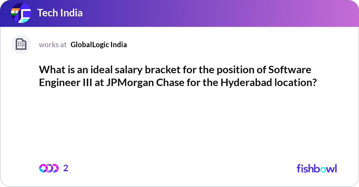 What is an ideal salary bracket for the position o... | Fishbowl