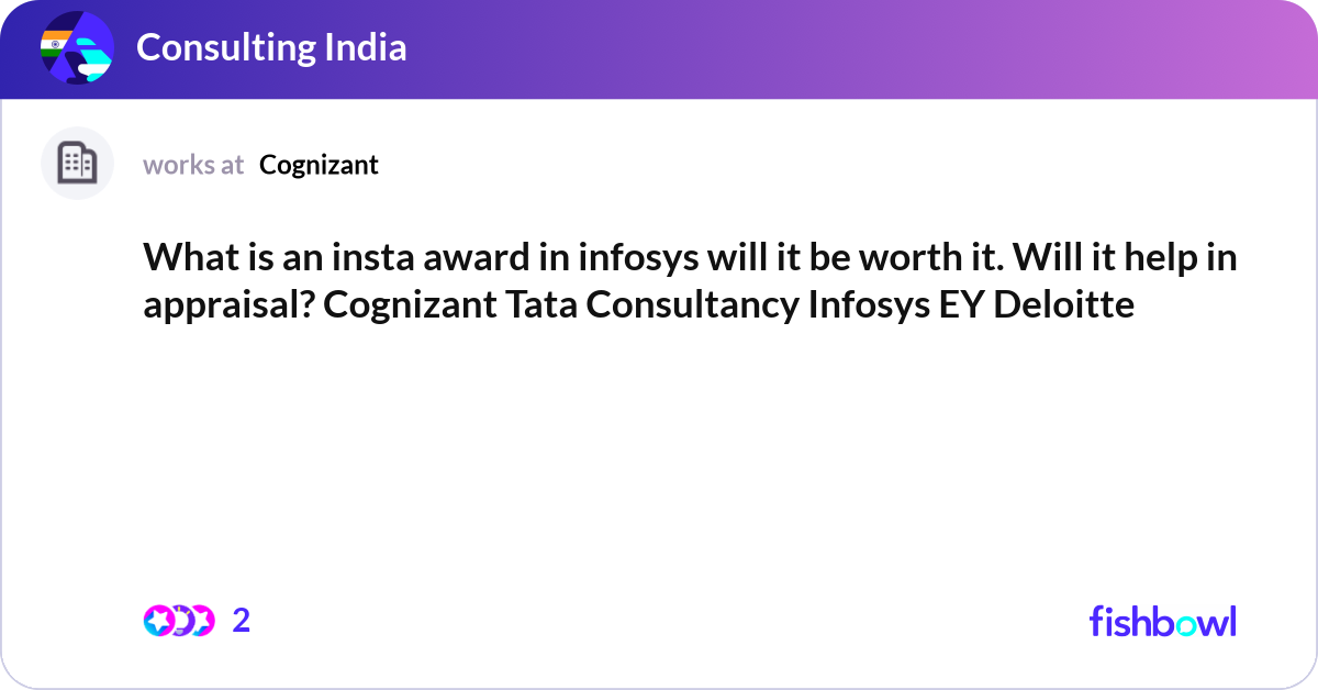 What is an insta award in infosys will it be worth... | Fishbowl