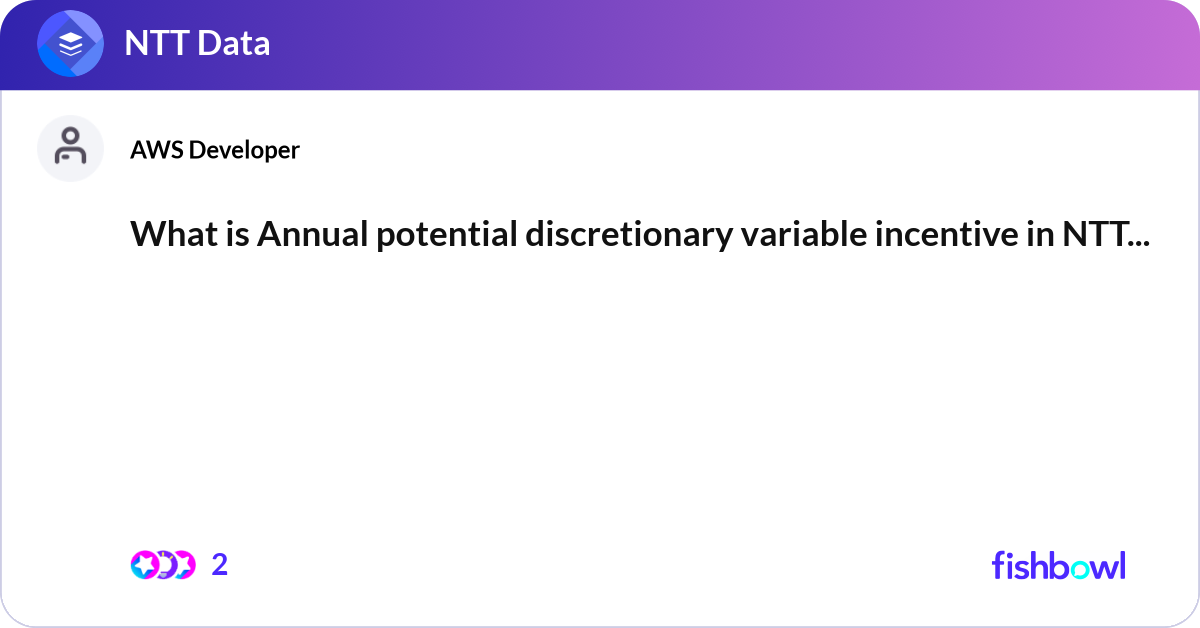 What is Annual potential discretionary variable in... | Fishbowl