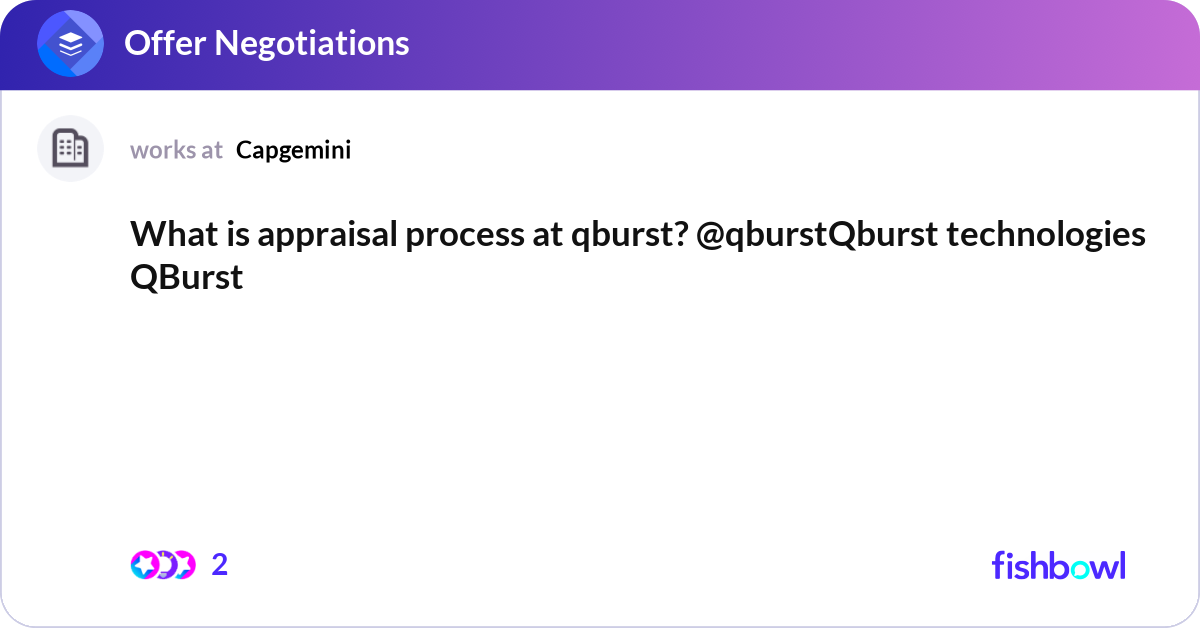 What is appraisal process at qburst? @qburstQburst... | Fishbowl