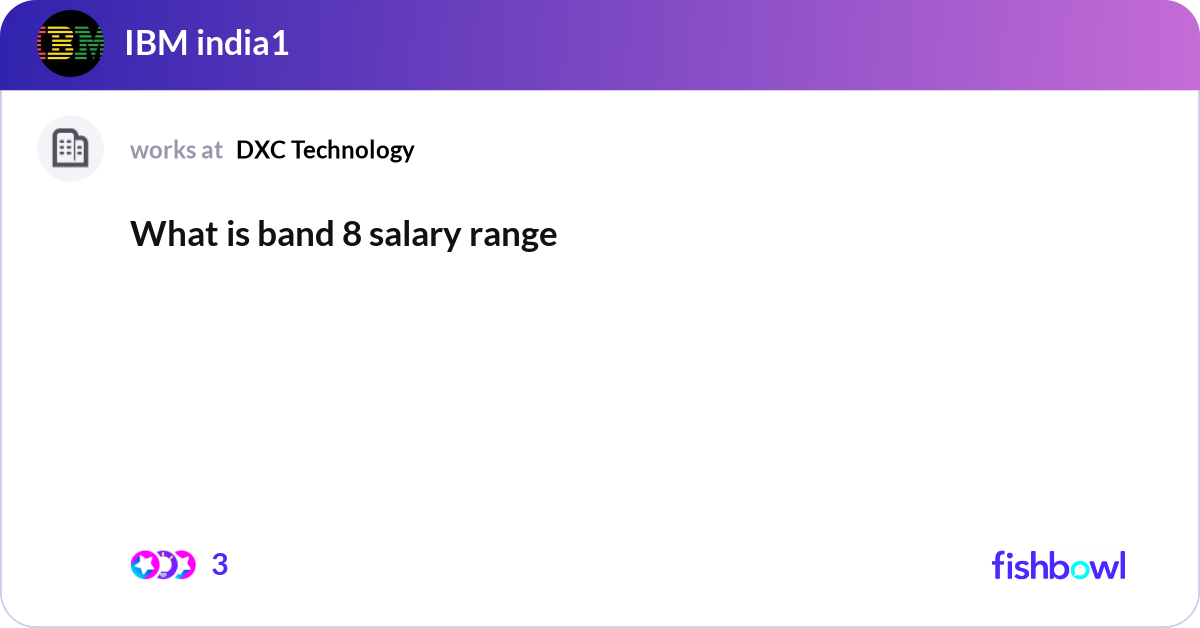 What is band 8 salary range | Fishbowl