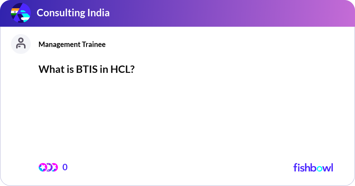 What is BTIS in HCL? | Fishbowl