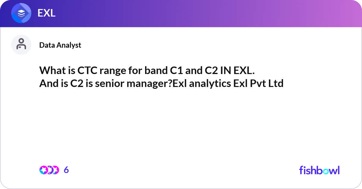 What is CTC range for band C1 and C2 IN EXL. And i... | Fishbowl