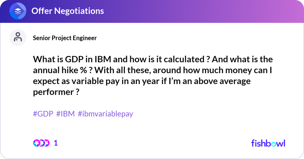 What is GDP in IBM and how is it calculated ? And ... | Fishbowl