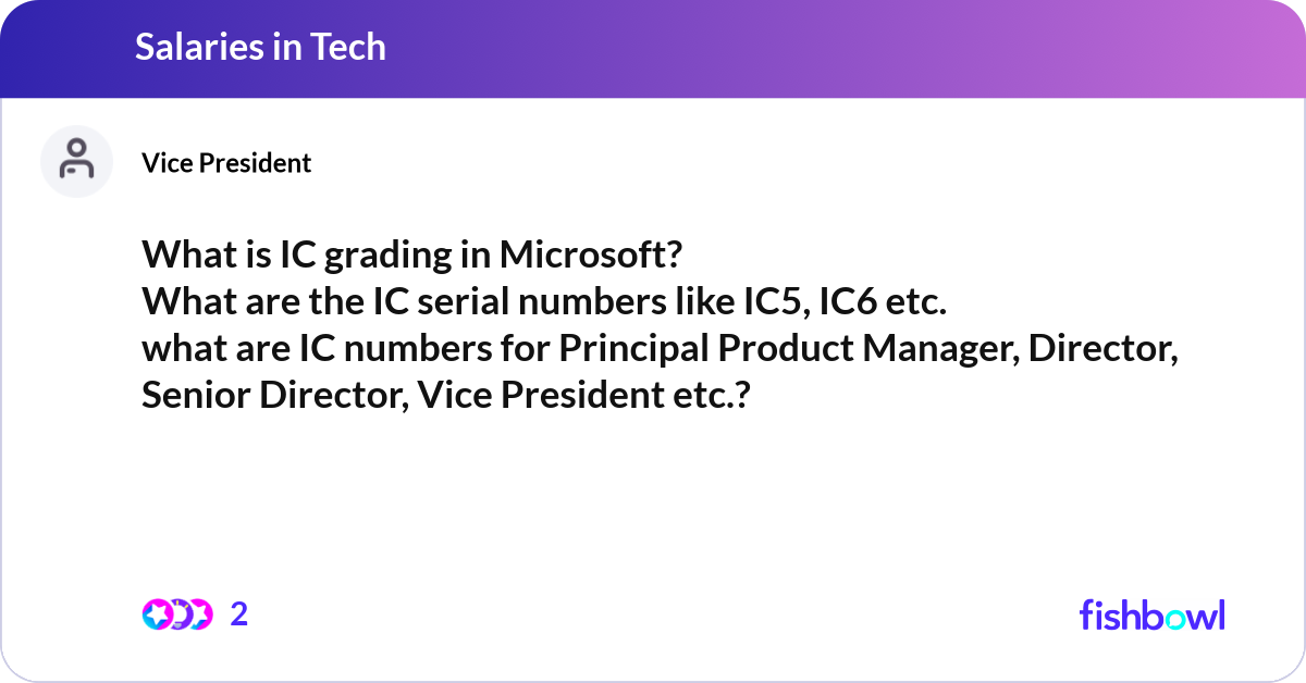 What is IC grading in Microsoft? What are the IC ... | Fishbowl