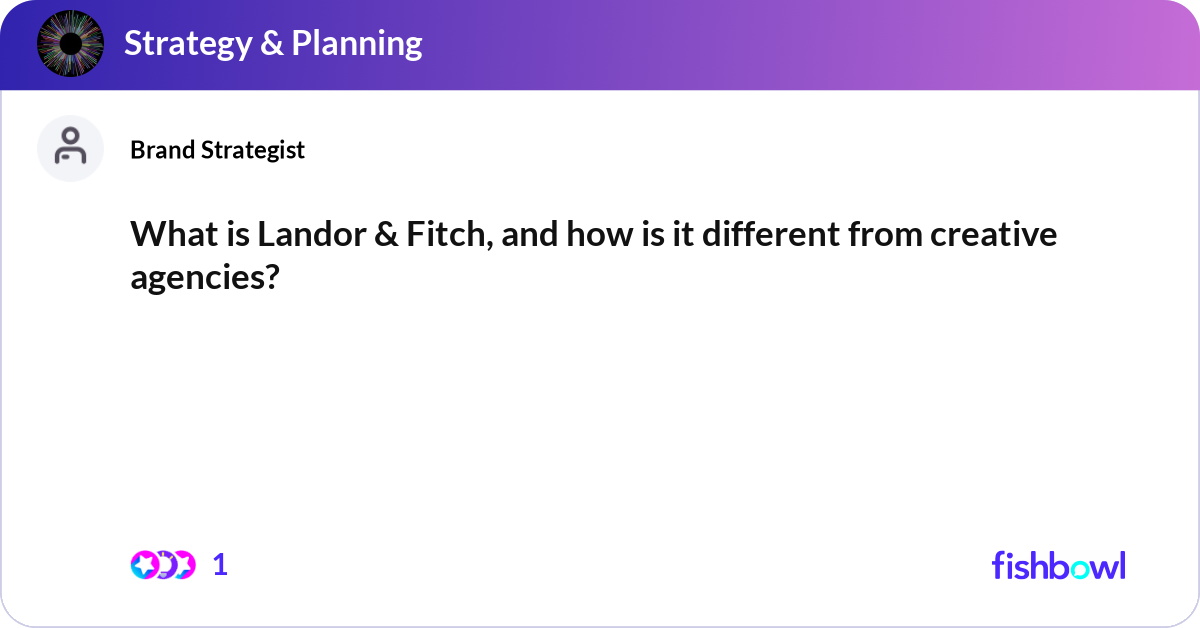 What is Landor & Fitch, and how is it different fr... | Fishbowl