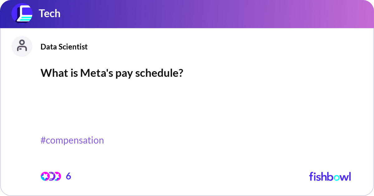 What is Meta's pay schedule? | Fishbowl