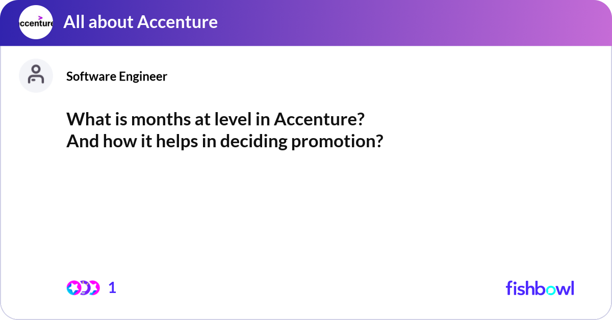 What is months at level in Accenture? And how it ... | Fishbowl