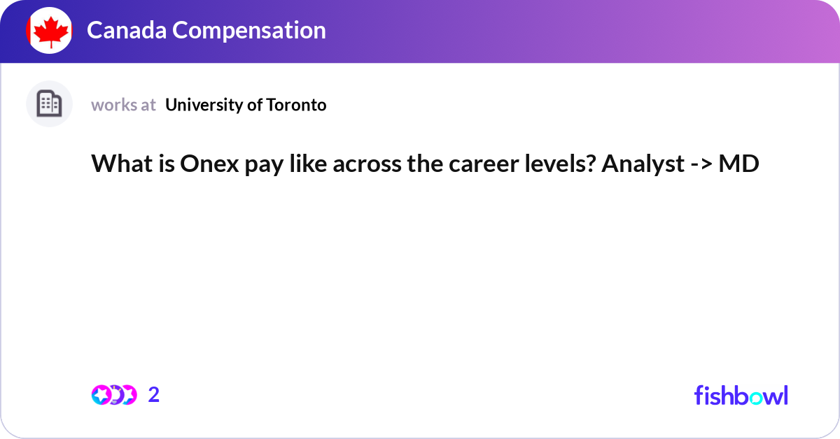 What is Onex pay like across the career levels? An... | Fishbowl