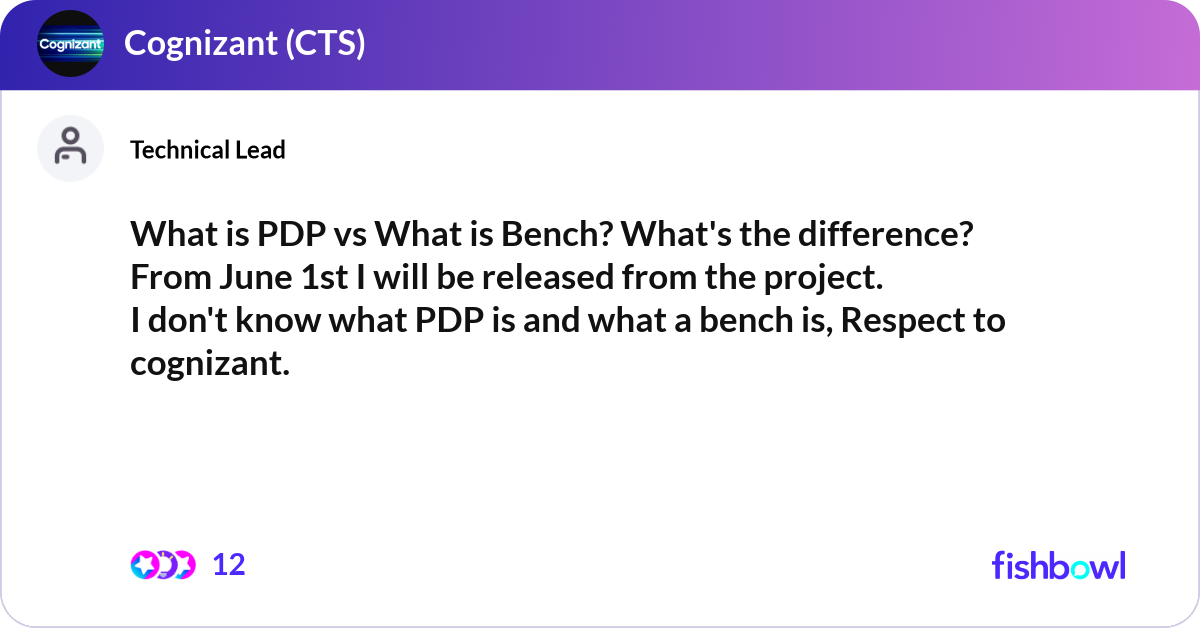 What is PDP vs What is Bench? What's the differenc... | Fishbowl