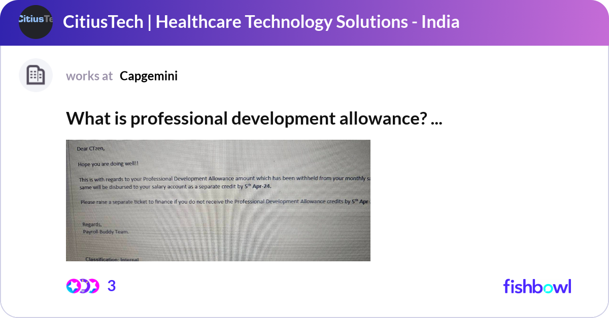 What is professional development allowance? And ... | Fishbowl
