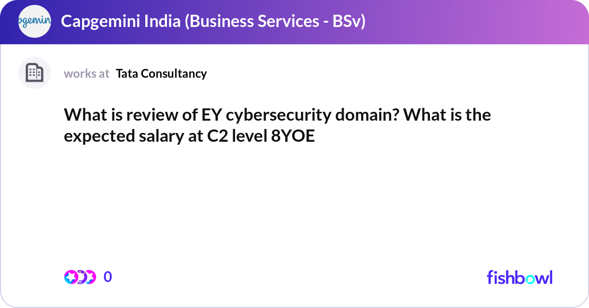 What is review of EY cybersecurity domain? What is... | Fishbowl