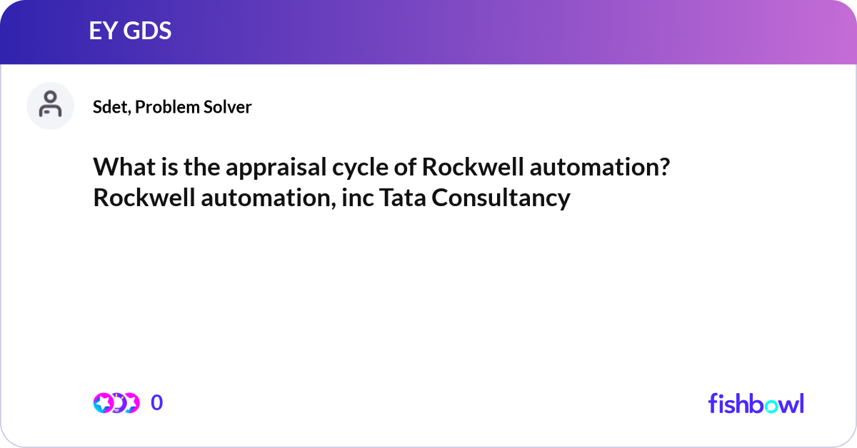 What is the appraisal cycle of Rockwell automation... | Fishbowl