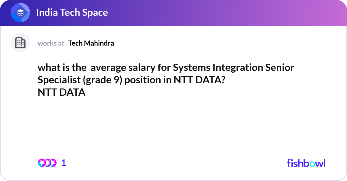 what is the average salary for Systems Integratio... | Fishbowl