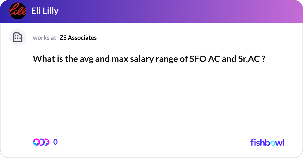 What is the avg and max salary range of SFO AC and... | Fishbowl