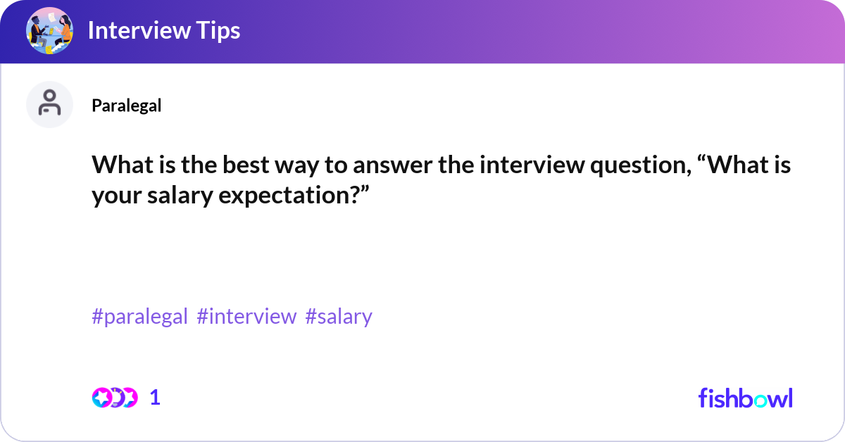 What is the best way to answer the interview quest... | Fishbowl