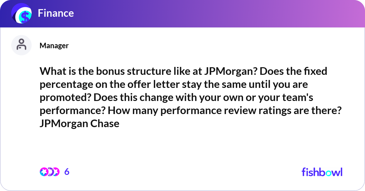 What is the bonus structure like at JPMorgan? Does... | Fishbowl