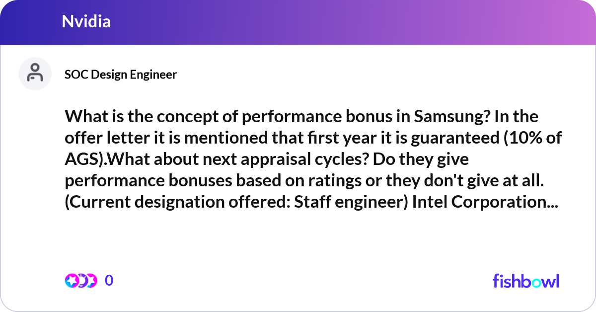 What is the concept of performance bonus in Samsun... | Fishbowl