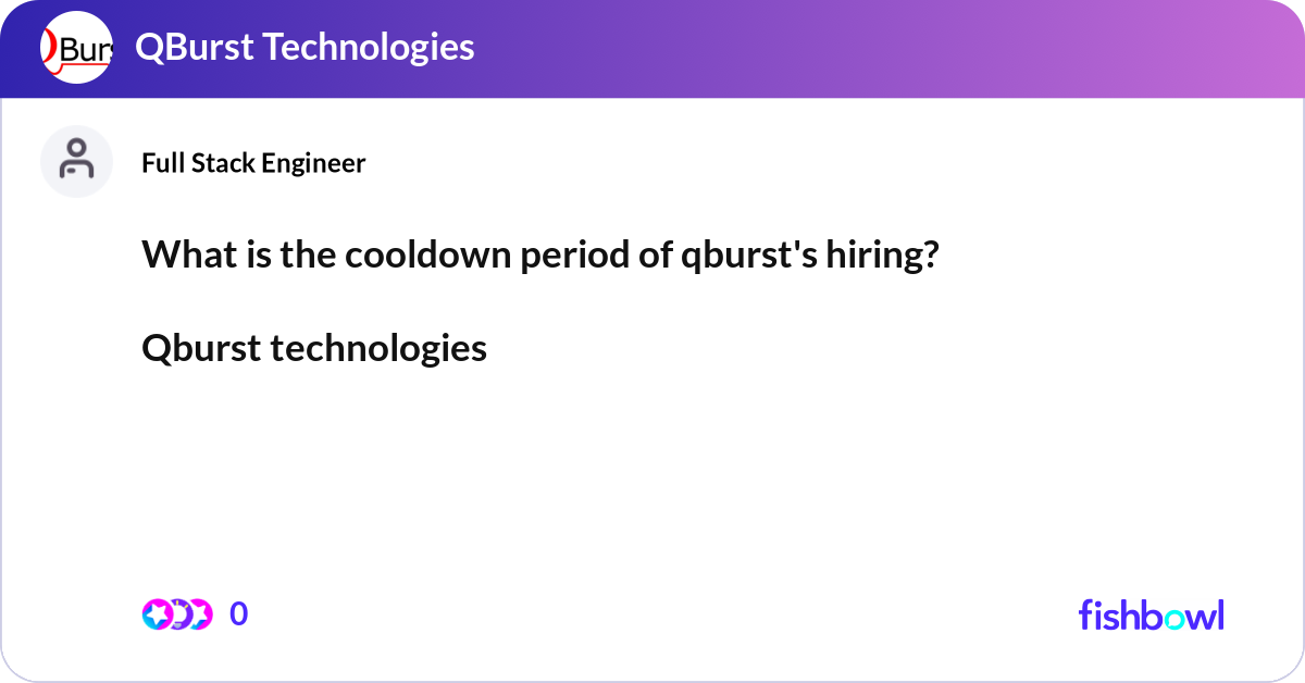 What is the cooldown period of qburst's hiring? ﻿... | Fishbowl