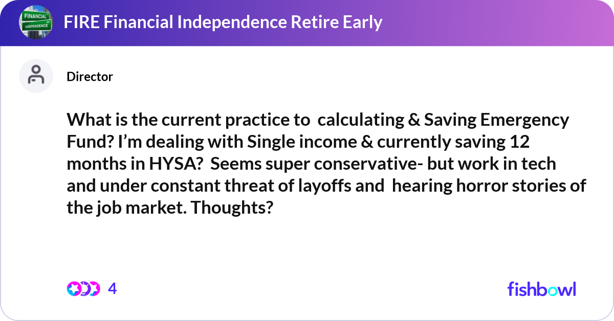 What is the current practice to calculating & Sav... | Fishbowl
