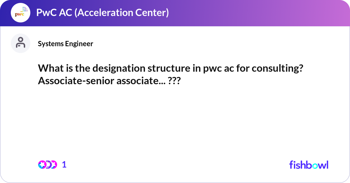 What is the designation structure in pwc ac for co... | Fishbowl