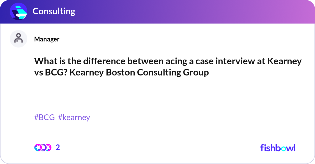 What is the difference between acing a case interv... | Fishbowl