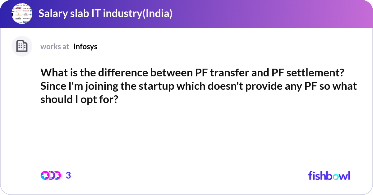 What is the difference between PF transfer and PF ... | Fishbowl