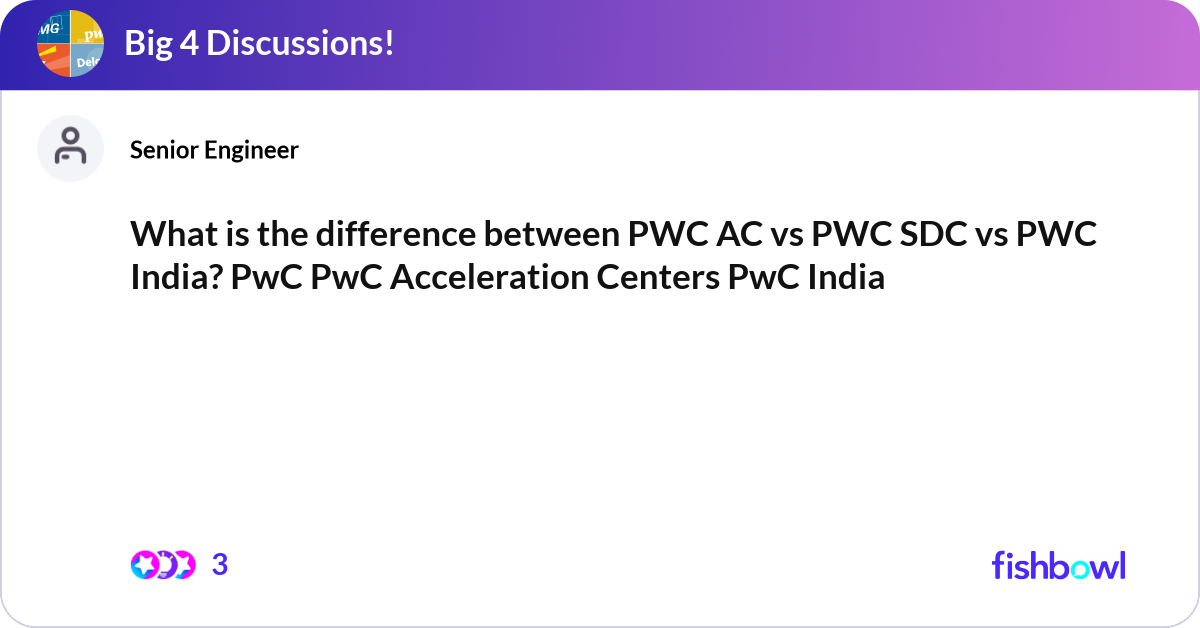 What is the difference between PWC AC vs PWC SDC v... | Fishbowl