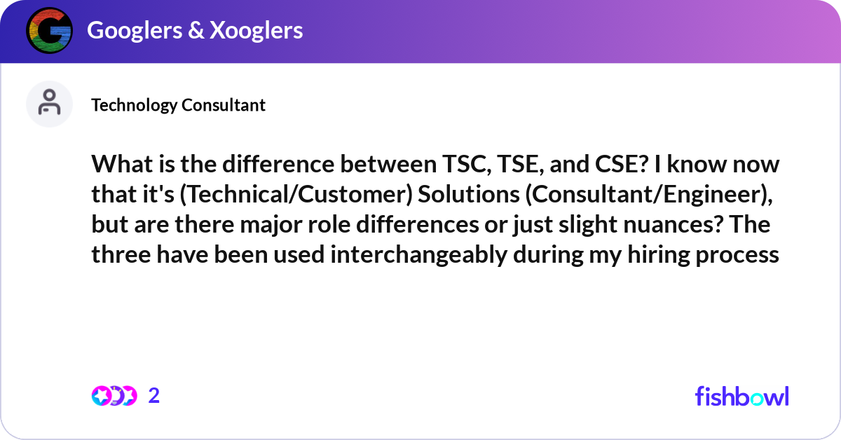 What is the difference between TSC, TSE, and CSE? ... | Fishbowl