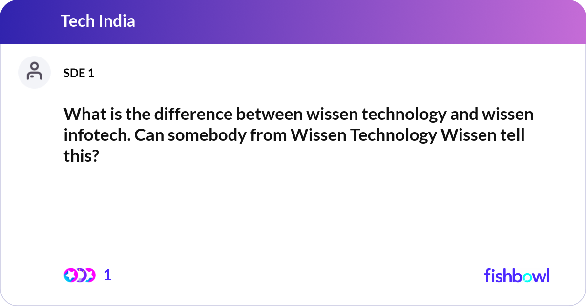 What is the difference between wissen technology a... | Fishbowl