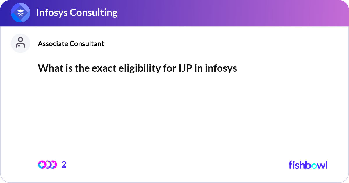 What is the exact eligibility for IJP in infosys | Fishbowl