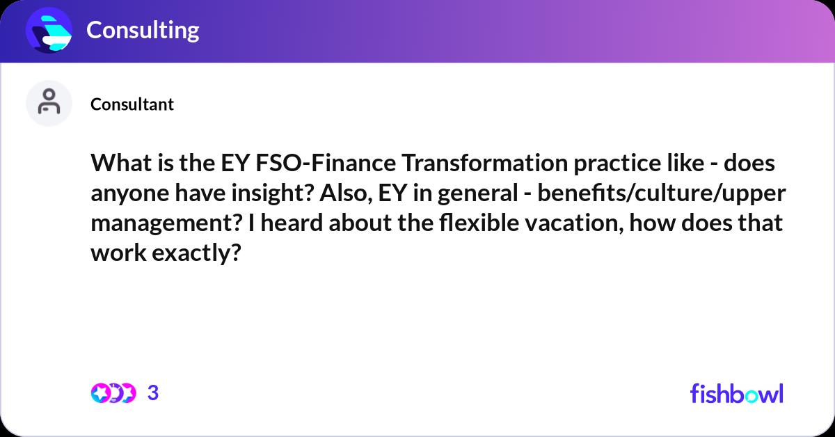What is the EY FSO-Finance Transformation practice... | Fishbowl