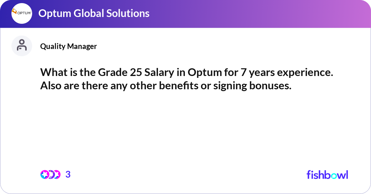 What is the Grade 25 Salary in Optum for 7 years e... | Fishbowl