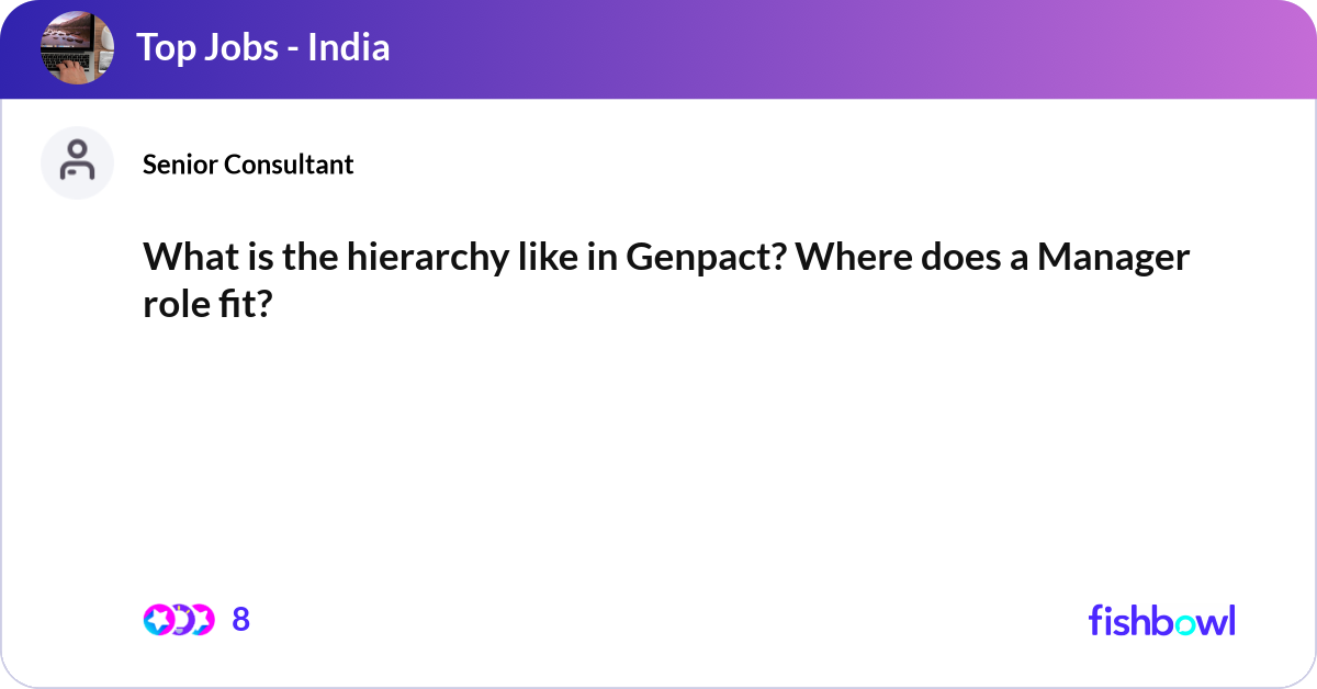 What is the hierarchy like in Genpact? Where does ... | Fishbowl